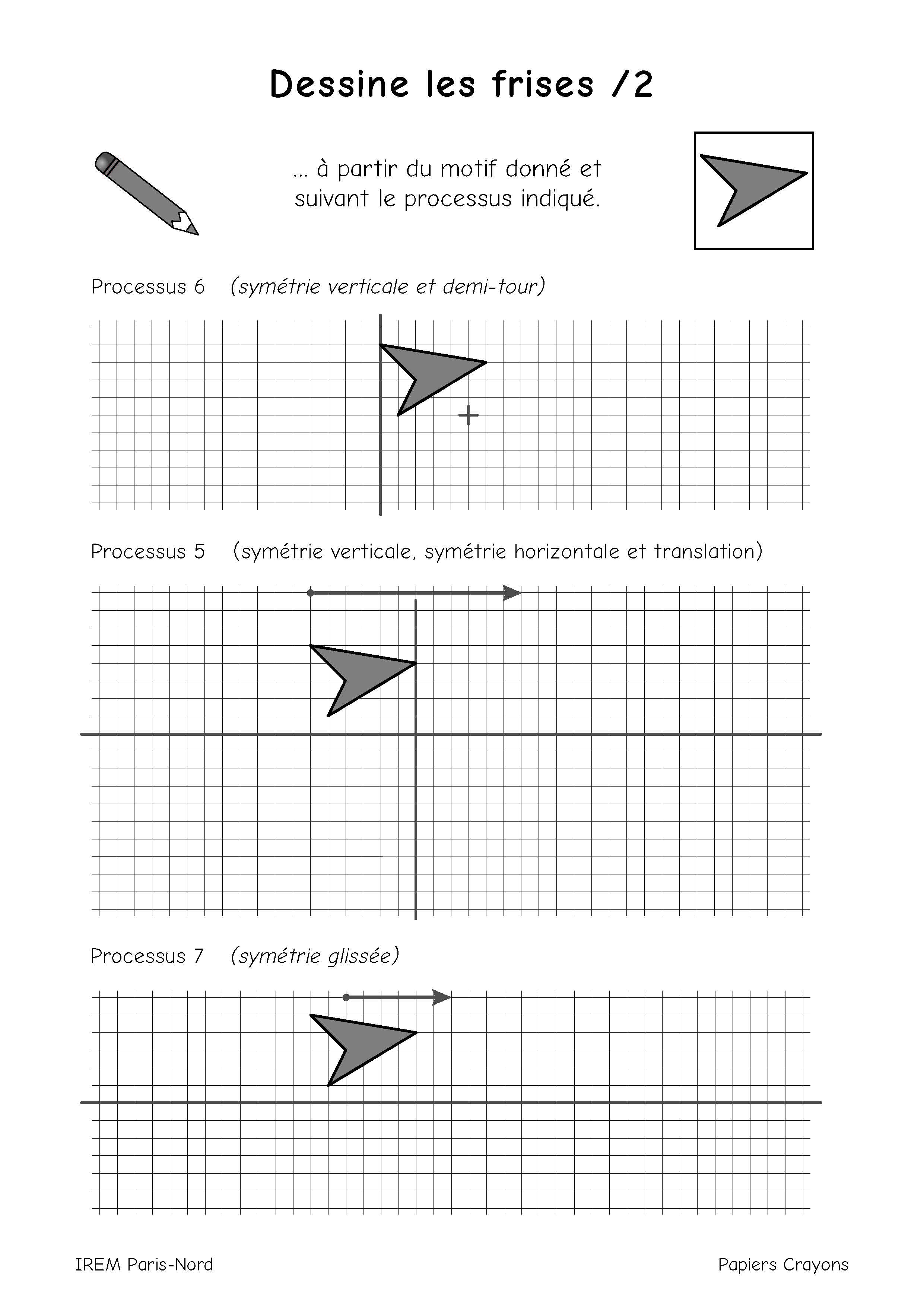 Transformations et frises – Pierre Carrée