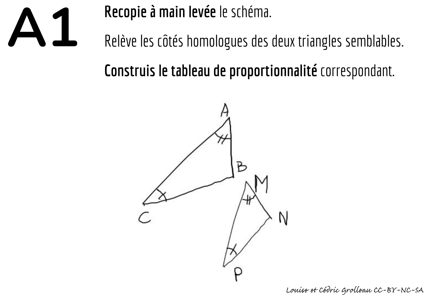 Un parcours en autonomie sur les triangles semblables – Pierre Carrée
