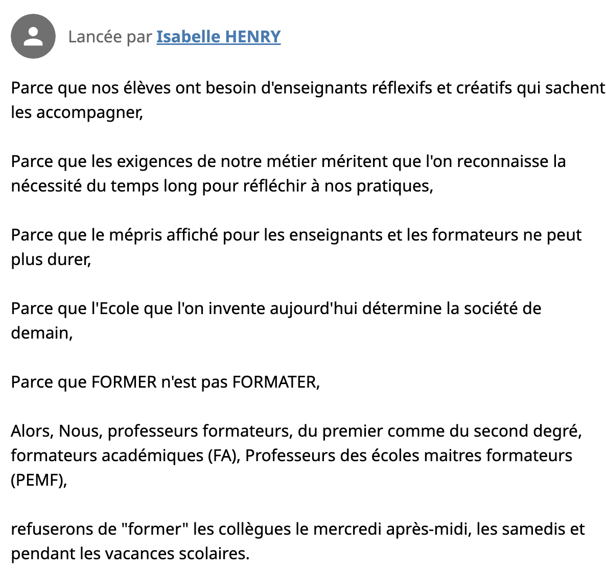 Nous, formateurs, ne formerons plus… – Pierre Carrée